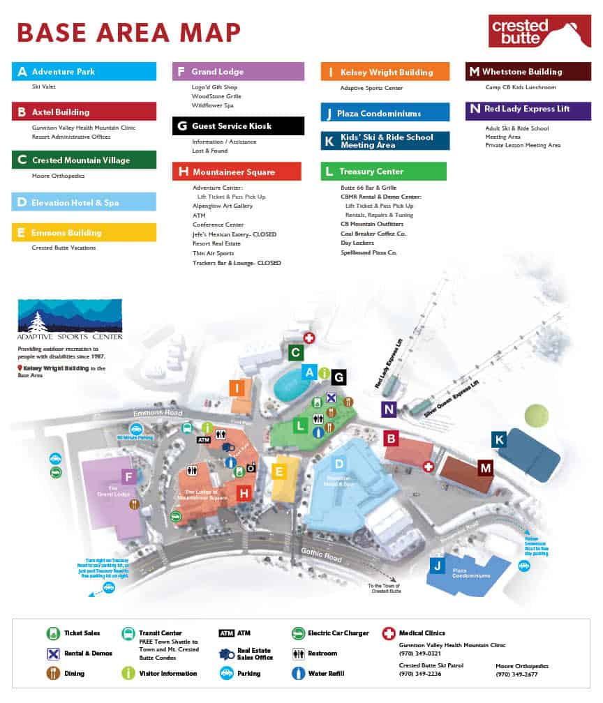 Base Area Map - SinglesSki.com